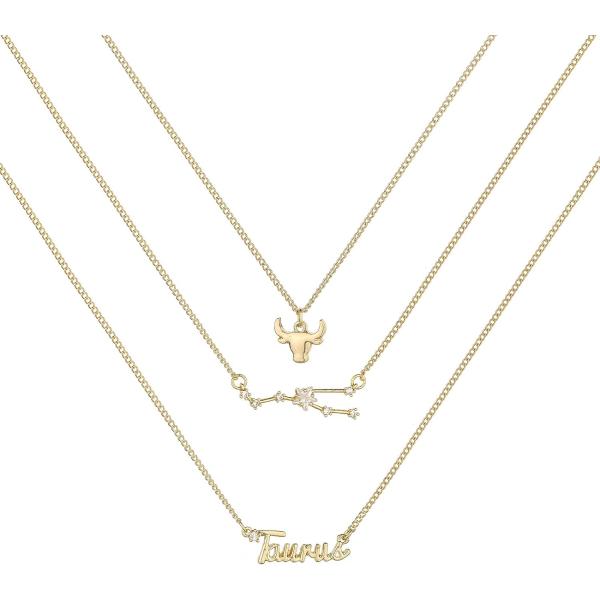 商品名ZMNNOPPAB 星座レイヤーネックレス 3個 レディース ガールズ 3A ジルコン 14K ゴールドメッキ 12星座ペンダントネックレス 絶妙な文字 ホロスコープ 星座 ネックレス ジュエリー 誕生日ギフト ギフトボックス付き, ...
