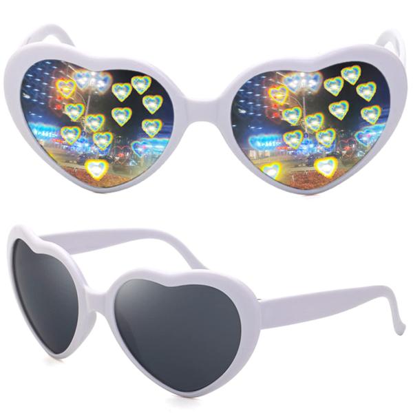 商品名:  ayigu Heart Sunglasses -See Hearts!- Heart Effect Diffraction Glasses EDM Festival Light Changing Sunglasses for W...