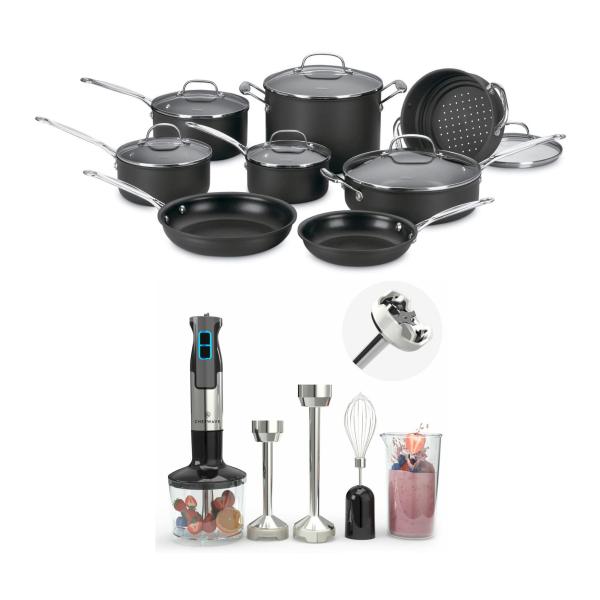 商品名:  Cuisinart 66-14N 14 Piece Chef's Classic Non-Stick Hard Anodized Cookware Set with 9-Speed Immersion Hand Blender ...