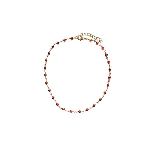 商品名Red Beaded Rosary Chain Necklace Choker Gold Carnelianブランド：Generic商品サイズ：高さ：0.3 cm横幅：14.5 cm奥行：20 cm重量：3572 g商品番号：色：re...