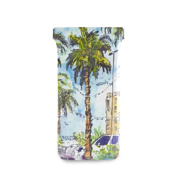 商品名:  HUSSRITY Eyeglasses Case Palm Trees Building Sunglasses Pouch Soft PU Leather Squeeze Top Eyeglass Holder Portable...