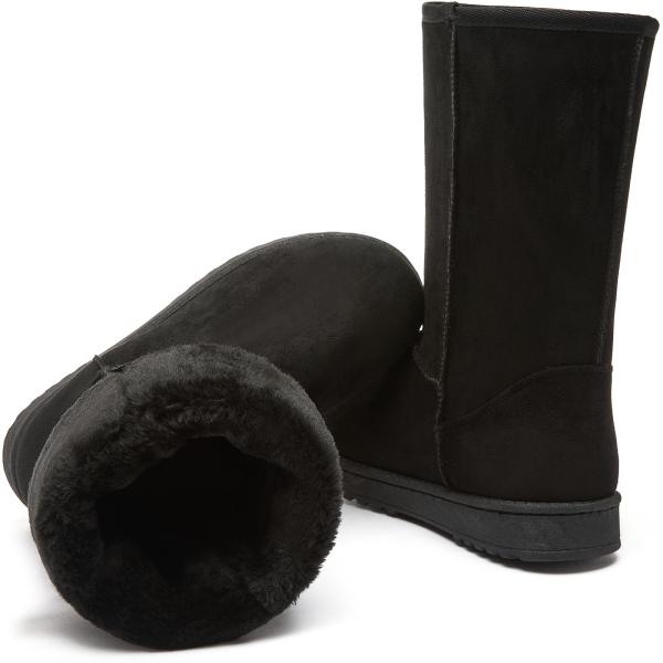 商品名:  ZGR Women's Classics Winter Snow Boots Microfiber Mid-Calf Fur Lined Warm Shoes Outdoor Ankle Booties（US8;Middle B...