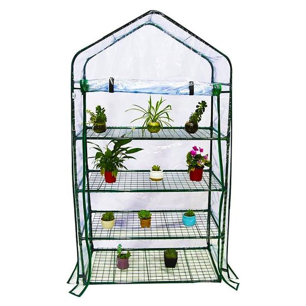 商品名:  HYDT Outdoor Greenhouse for Garden &amp; Balcony, 4 Tier Gardening Rack Plant Flower Stand with PVC Transparent Co...