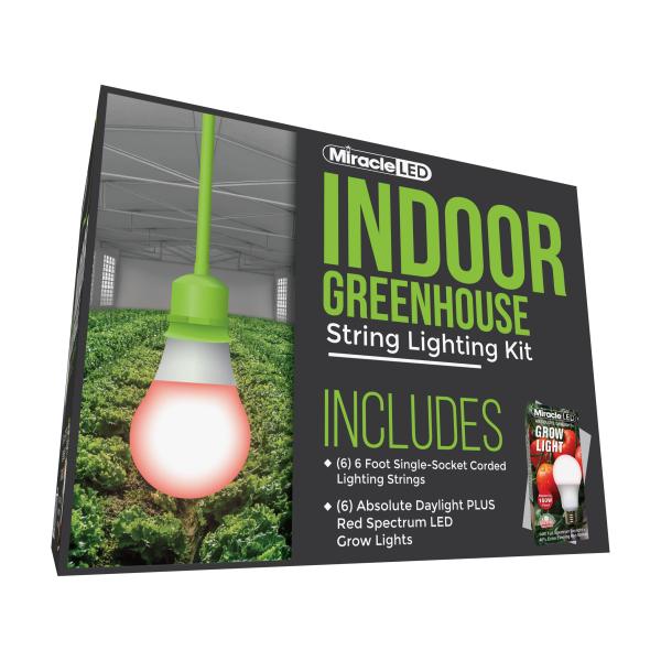 商品名:  Miracle LED Single-Socket 6ft Corded Indoor Greenhouse Kit with Absolute Daylight Plus Red Spectrum Grow Light Rep...