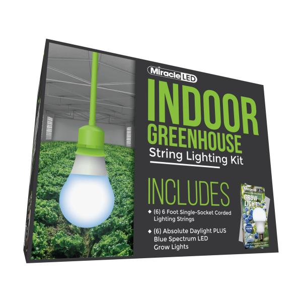 商品名:  Miracle LED Single-Socket 6ft Corded Indoor Greenhouse Kit with Absolute Daylight Plus Blue Spectrum Grow Light Re...