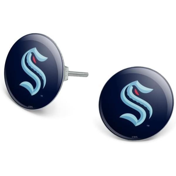 商品名シアトル・クラーケン ロゴ ノベルティ シルバーメッキ スタッドイヤリングSeattle Kraken Logo Novelty Silver Plated Stud Earringsブランド：GRAPHICS &amp; MORE商...