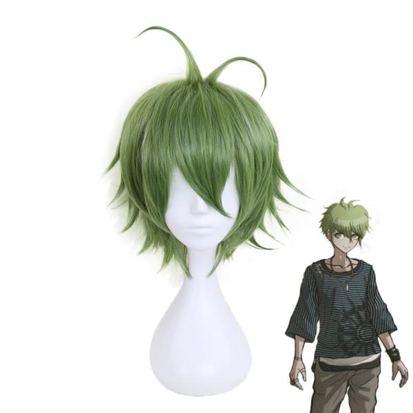 商品名:  Youyaa Anime Rantaro Amami Rantarou Green Short Wig Cosplay Costume V3 Synthetic Hair Party Wigs Cosplay Propsブランド...