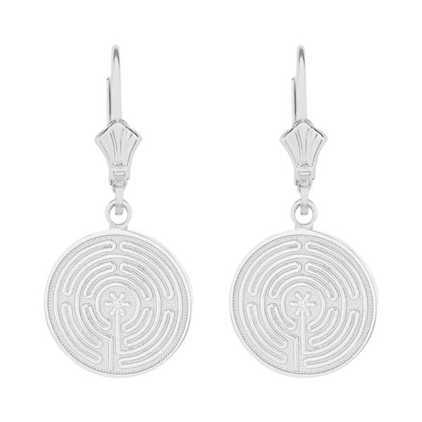 商品名:  14K SOLID WHITE GOLD CHARTRES LABYRINTH DAINTY DISC EARRING SETブランド: TYS TREAT YOURSELF TYS JEWELERS HOUSTON商品番号: ...