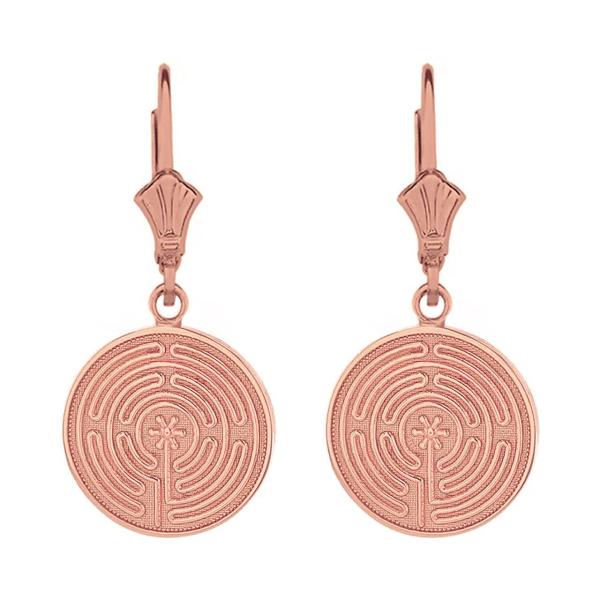 商品名:  14K SOLID ROSE GOLD CHARTRES LABYRINTH DAINTY DISC EARRING SETブランド: TYS TREAT YOURSELF TYS JEWELERS HOUSTON商品番号: 色...