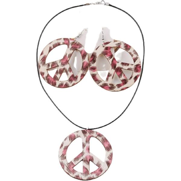 商品名Shymuh 3ピース/セット ピースサインネックレス ピースサインイヤリング ヒッピーコスチュームセット ラブピースサイン ヒッピーペンダントネックレス ヒッピーパーティードレスアクセサリー 1960年代 1970年代ジュエリー レ...