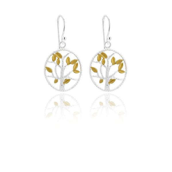 商品名Handmade 925 Sterling Silver Drop Earrings - Tree of Life - Pink Gold/Gold plated (Gold)ブランド：Generic商品サイズ：Free Size商品...