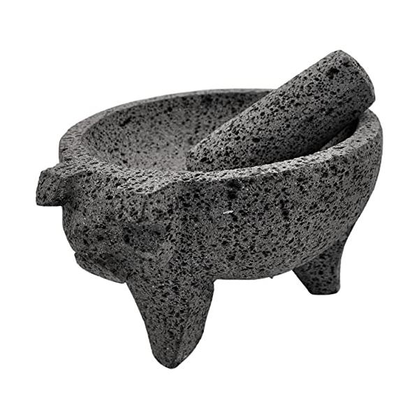 商品名:  CEMCUI Mexican Molcajete Pitzotl Lava Rock, Mortar and Pestle Made of Volcanic Rockブランド: CEMCUI高さ: 27.6098cm横幅: 26...