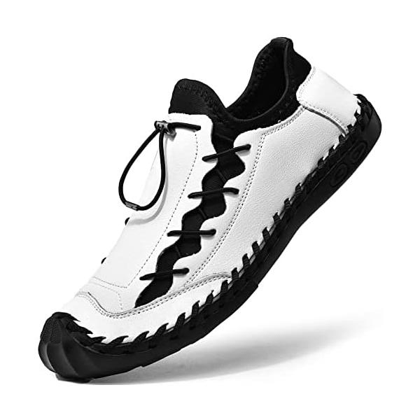 商品名LZDZN Mens Casual Shoes for Men's Leather Loafers Boat Dress Driving Men White Big Size 11.5 Wide Summerブランド：LZDZN商品サ...