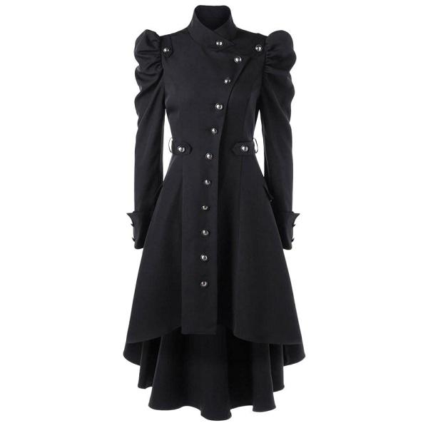 商品名:  Oiumov Trench Coats for Women,Long Coats for Women Vintage Steampunk Gothic Buttons Irregular Hem Tailcoat Jackets...