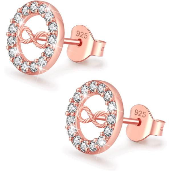 商品名LAVUMO スターリングシルバー スタッドイヤリング 女性用 低刺激性 ゴールドイヤリング セット インフィニティ ジュエリー バースデーギフト 女性用 アニバーサリーギフト, スターリングシルバー キュービックジルコニアLAVUM...