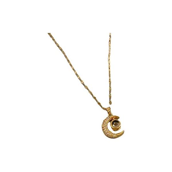 商品名Zxxmeet Titanium Steel Golden Moon Projection Necklace For Ladiesブランド：Zxxmeet商品サイズ：高さ：1.5 cm横幅：7 cm奥行：7 cm重量：1247 g商品...