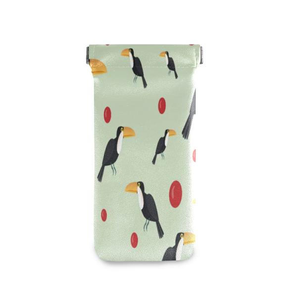 商品名:  OTVEE Bird With Red Fruit Sunglasses Bag Eyeglass Case Large Soft PU Leather Glasses Pouch Storage Bag Holder Sque...