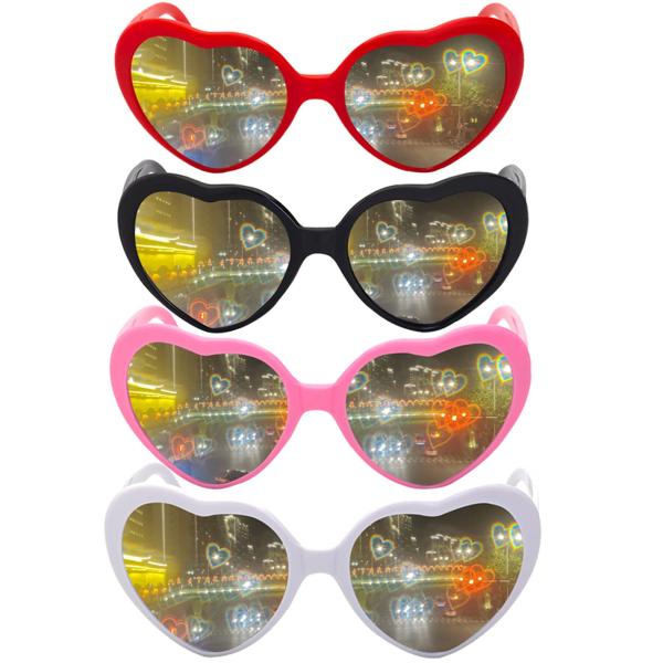 商品名:  Heart Sunglasses Heart Effect Diffraction Glasses Festival Party Rave Light Accessories Heart Glasses UV400 Protec...