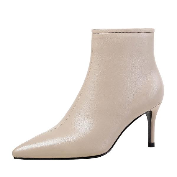 商品名:  LEMUTISME Women's Stylish Pointed Toe Middle Seam Zip Up Low Kitten Heel Dressy Ankle Booties For Office Party Eve...