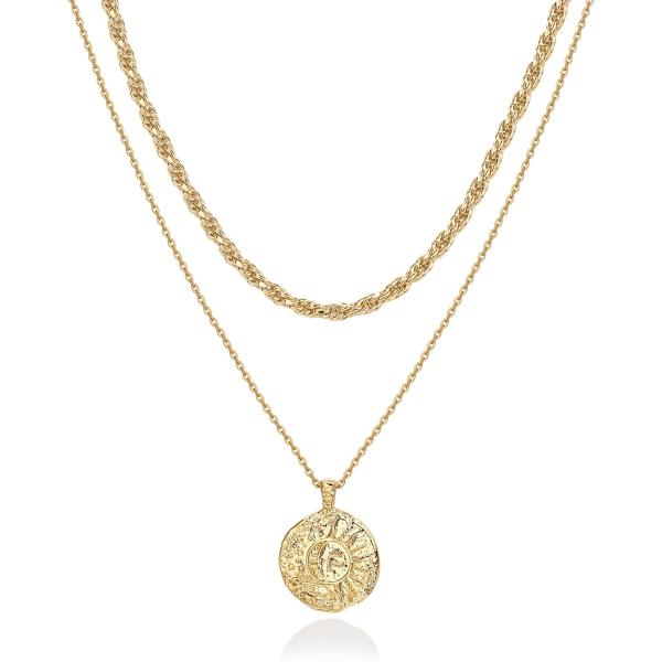 商品名21C-N03 重ね付けネックレス, 金属, キュービックジルコニア,PAVOI 14K Gold Plated Layered Moon Pendant Necklace | Layering Necklaces for Women...