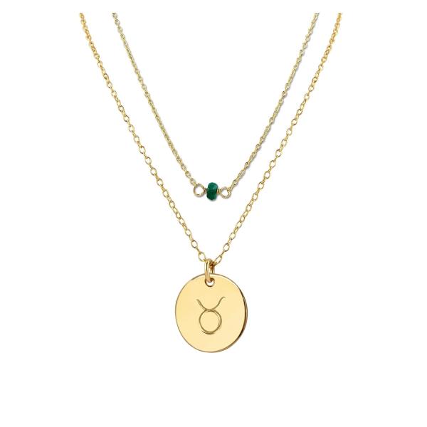 商品名Handmade May Taurus Zodiac Birthstone Choker Necklace Set of Two, 14-16 Inches, 14k Gold Fill | Best May Birthday Gif...