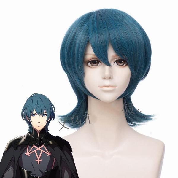 商品名:  Male Byleth Cosplay Fire Emblem Three HousesCosplay Men Short Blue Wig Cosplay Anime Cosplay Wig Heat Resistant Sy...