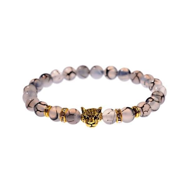 商品名:  DYLIJU Bracelets Trendy Turquoises Stone Charm Bracelet Men Wood Beads Bracelet Gold Leopard Bracelets&amp;Bangles...