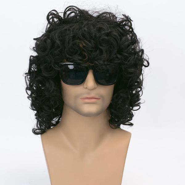 商品名:  Keep Lady KL Short Curly Black Wig for Men Rocker Cosplay Wig Male Costume Party Wig〓?ブランド: Keep Lady商品サイズ: one si...