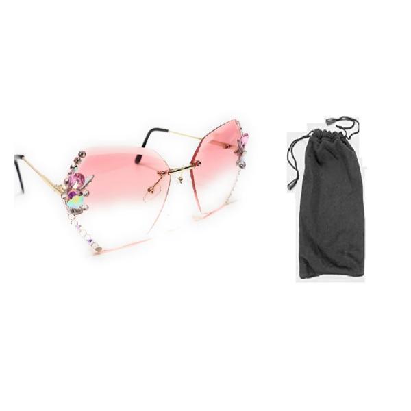 商品名:  AH Womens Bling Sunglasses Rhinestone Western Shades (Pink flower butterfly + case)ブランド: Ana Hickmann商品サイズ: One Si...