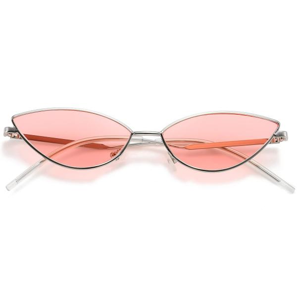 商品名: Dolger キャットアイ キュート サングラス レディース メンズ トライアングル ヴィンテージ トレンディ クール サングラス, ピンク, S Dollger Cat Eye Cute Sunglasses for Women...