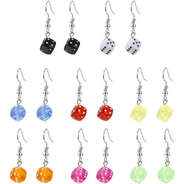商品名2/3/8 面白いノベルティ3Dキューブダイスイヤリング 女性用 奇妙な幾何学模様 収縮したふるいディスコ ダンシングイヤリング クール 奇抜なナイトクラブ パーティージュエリー 2組, 金属 樹脂, 樹脂2/3/8 Funny No...