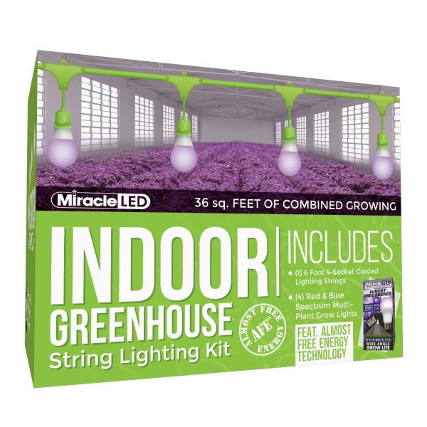 商品名:  Miracle LED 609589 4-Socket AFE Indoor Greenhouse 4 Red &amp; Blue Spectrum Almost Free Energy Grow Lights Replaci...