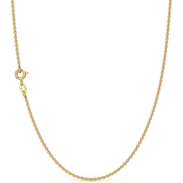 商品名Ariana Lucci 14Kゴールドフィルド イタリア製薄型ケーブルチェーンネックレス レディース メンズ 1.5mm イタリア製 変色しないクラシック ロロベルチャーチェーン 長さ16インチ~36インチ, 22 inches, ...