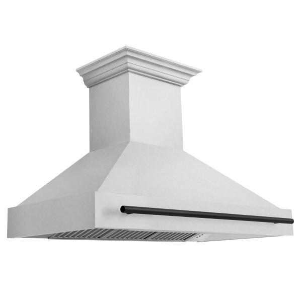 商品名:  ZLINE 48" Autograph Edition Fingerprint Resistant Stainless Steel Range Hood with Matte Black Handleブランド: ZLINE Ki...