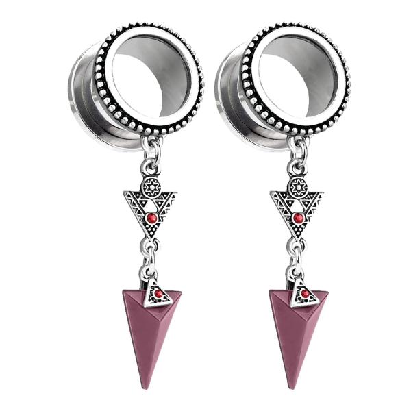 商品名:  RZRCJ 1Pair Boho Ear Gauges Plugs Tunnels Flesh Ear Piercing Dangles Stretchers Expanders Stainless Steel Earring ...