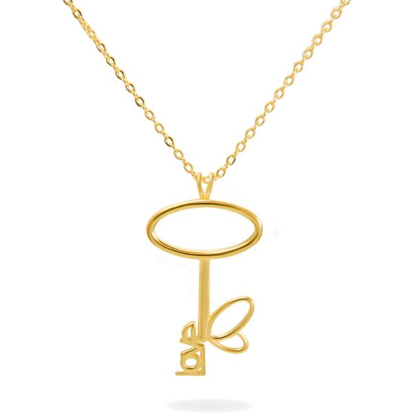 商品名JELMO ネックレス 18K イエローゴールド キーペンダント チャームネックレス ファインジュエリー 女性へのギフトにJELMO Gold Necklace Key Necklace for Women 18K Gold Unlo...