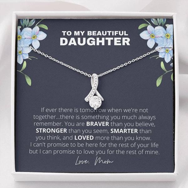 商品名:  To My Beautiful Daughter From Mom, Necklace For Daughter Gift Set, Birthday Gift For Daughter, Cheer up Gift For D...