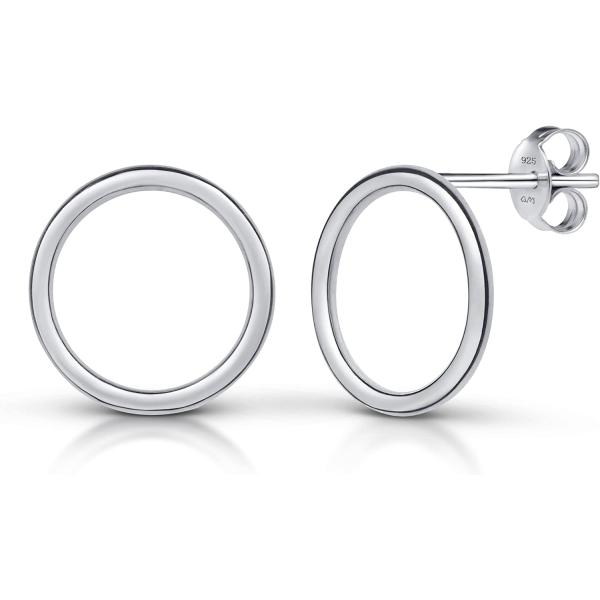 商品名Amberta レディース 925スターリングシルバー ミニマリストスタッドイヤリング, 金属Amberta Women 925 Sterling Silver Minimalist Stud Earrings: Silver Big...