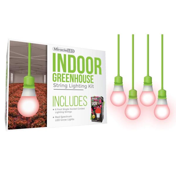 商品名:  Miracle LED Single-Socket 6ft Corded Indoor Greenhouse Kit with Red Spectrum Grow Light Replacing 100W (4-Pack)ブラン...
