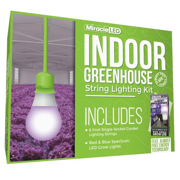 商品名:  Miracle LED Single-Socket 6ft Corded Indoor Greenhouse Kit with Red &amp; Blue Spectrum Almost Free Energy Grow Li...