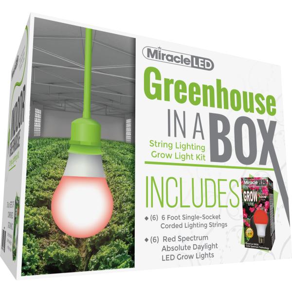 商品名:  Miracle LED Absolute Daylight Red Spectrum 100W Replacement Greenhouse in a Box Single-Socket 6 Ft Corded LED Grow...