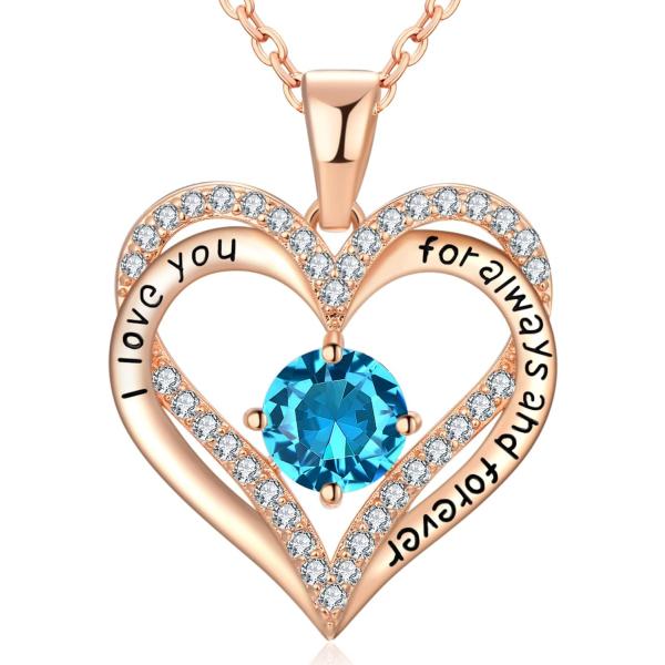 商品名Lucktree 18K ローズゴールド ネックレス レディース 誕生日プレゼント 女性用ジュエリー 妻 ガールフレンド 娘 妻 誕生日プレゼント 記念日 母の日 クリスマス バレンタインギフト 女性ママへのギフト, キュービックジル...