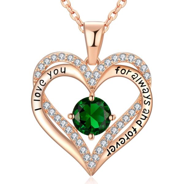 商品名Lucktree 18K ローズゴールド ネックレス レディース 誕生日プレゼント 女性用ジュエリー 妻 ガールフレンド 娘 妻 誕生日プレゼント 記念日 母の日 クリスマス バレンタインギフト 女性ママへのギフト, キュービックジル...