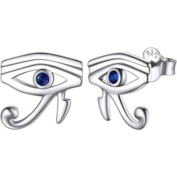 商品名ChicSilver 925 スターリング シルバー ホルスの目 スタッド イヤリング 女性用ChicSilver Eye of Horus Earrings Egyptian Blue Eye Of Ra 925 Sterling ...