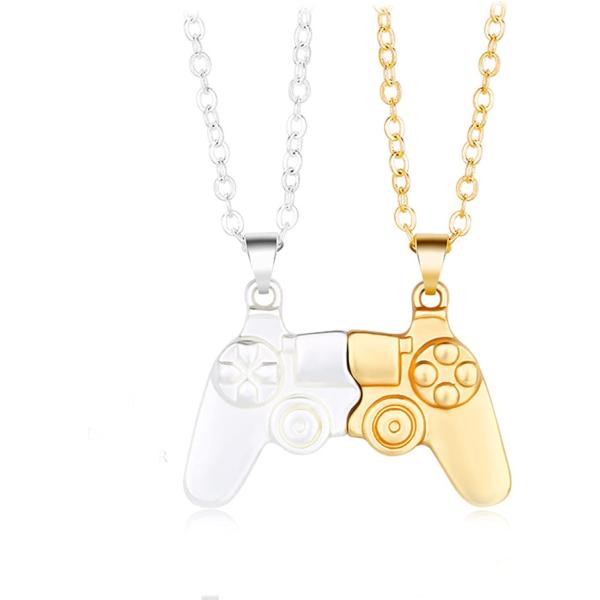 商品名カラフル ブリング 磁気ゲームコントローラーネックレス マッチングカップルネックレス 親友 友情 BFF チョーカーネックレス, 金属, 金属COLORFUL BLING Game Controller Necklace,Matchi...