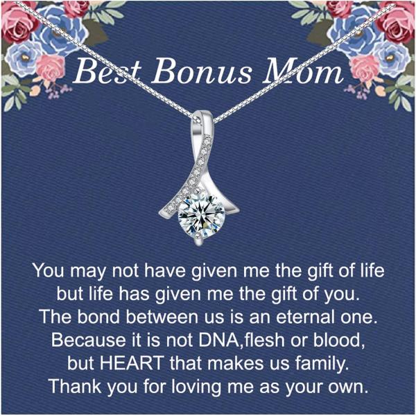 商品名母親ネックレス 母へのギフト ジルコンペンダントネックレス 母の日の継母へのプレゼント, 金属, その他Harry and Henry Bonus Mom Necklace Step Mom Gifts Zircon Pendant ...