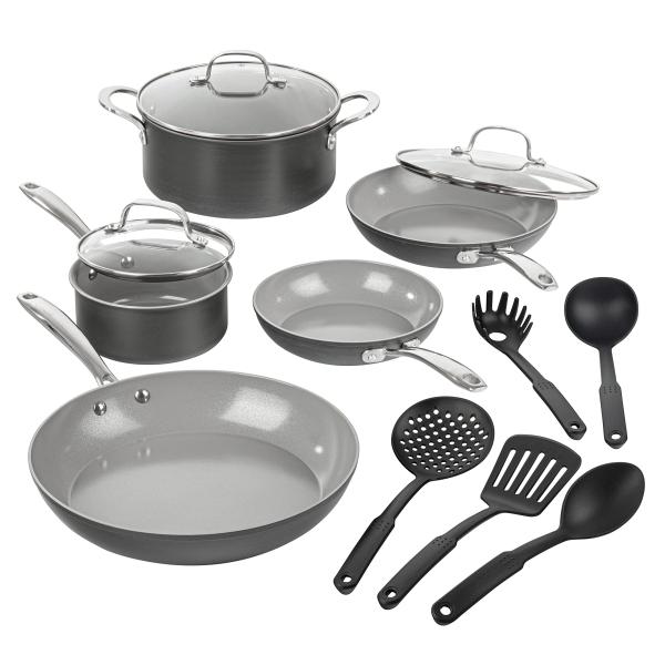 商品名:  Granitestone Pro Pots and Pans Set 8 Piece Hard Anodized Premium Chef’s Cookware Set |+ 5 Piece Utensil Set | with...