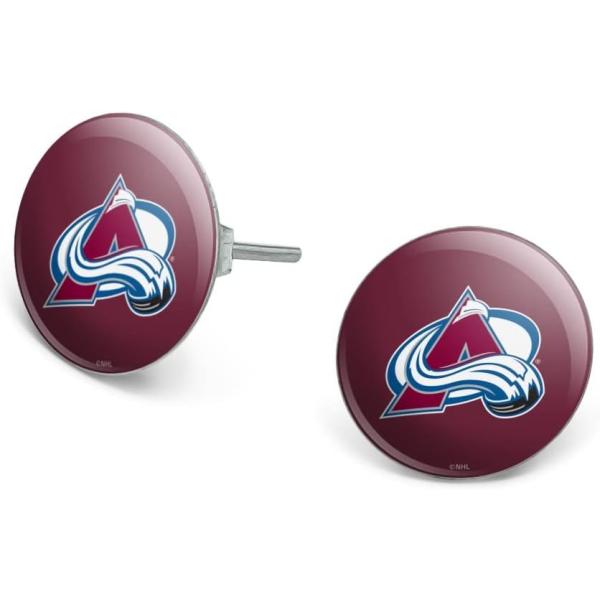商品名Colorado Avalanche ロゴ ノベルティ シルバーメッキ スタッドピアス, クロム, 0.4 InchesColorado Avalanche Logo Novelty Silver Plated Stud Earrin...