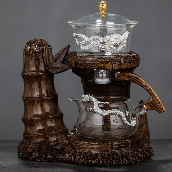 商品名: XIALON 自動ガラス ティーセット ホーム レイジーティーメーカー カンフーティーポット 耐熱性 クリエイティブ ガイワン XIALON Automatic Glass Tea Set Home Lazy Tea Maker ...