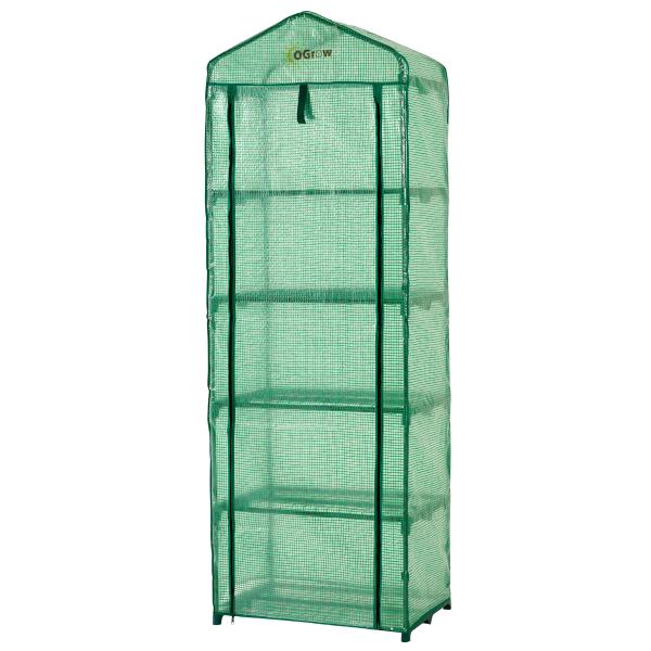 商品名:  4 Tier Mini Greenhouse - Plant Growhouse Sturdy Portable Gardening Shelves with Plastic Cover - 79IN H x 27IN D x ...